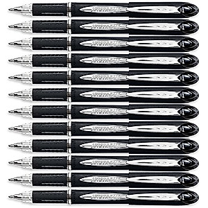 Jetstream Stick Ballpoint Pen, Bold 1mm, Black Ink, Black Barrel, 1Dozen