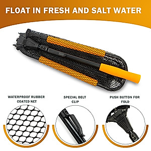 MoiShow Floating Fishing Net - Fishing Landing Net Foldable Fishing Net for Freshwater or Saltwater - Folding Fishing Net and Fly Fishing net