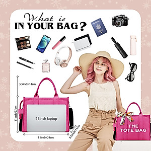 Canvas Tote Bags for Women Handbag Tote Purse with Zipper Canvas Crossbody Bag, Premium Quality and Designed in the USA