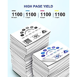 822xl Ink cartridges Remanufactured Replacement for Epson T822 822 XL Ink Cartridges to use for Epson Workforce Pro WF-3820 WF-4820 WF-4830 WF-4833 WF-4834 Printer(Black, Cyan, Magenta, Yellow)