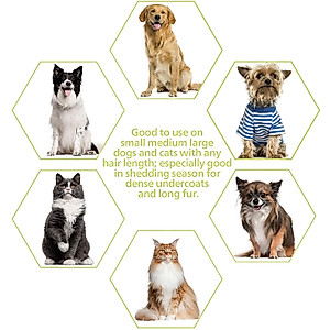 Equigroomer Double Sided Dog Brush for Shedding & Grooming, German Shepherd & Cats