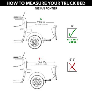 TruXedo Lo Pro Soft Roll Up Truck Bed Tonneau Cover | 592301 | Fits 2005 - 2021 Nissan Frontier 5' Bed (59.5")