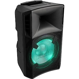 ION Audio - POWERGLOW 10" 200W 2-Way PA Bluetooth Speaker with Built-in Battery - Black