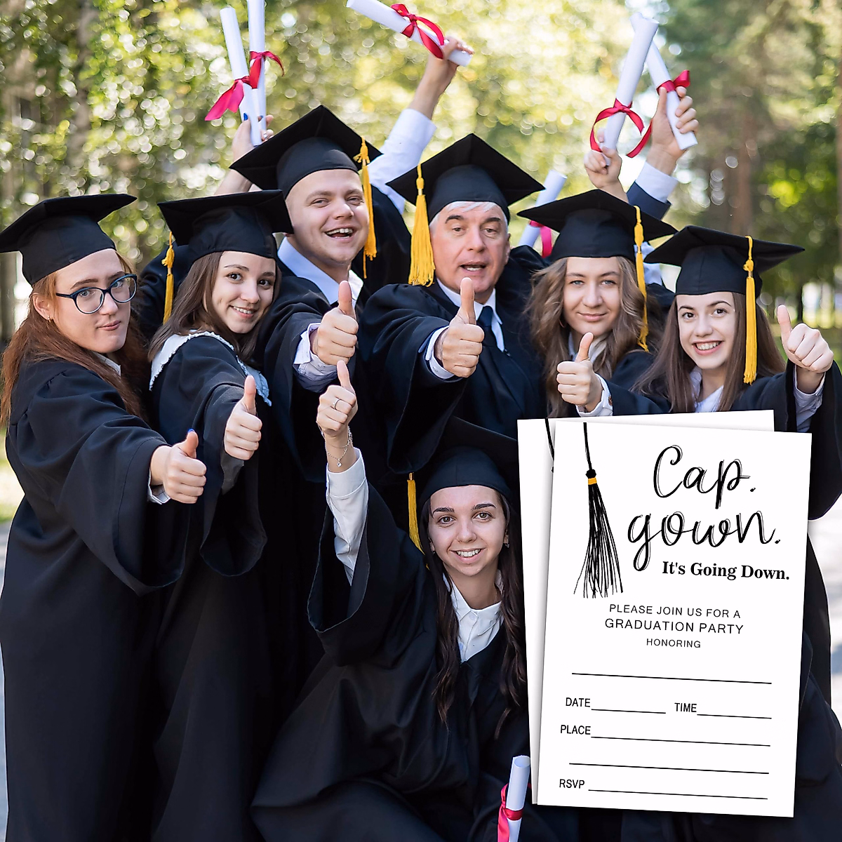 Buildinest Graduation Invitation 20 Graduation Announcements Graduation Invites 2024 with Envelopes Party Invites for College, Junior, High School, Masters Grad Celebration-A03