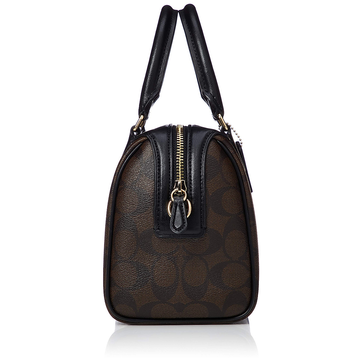 Coach F32203 Signature Shoulder Bag, PVC Leather, 2-Way, Brown/Black