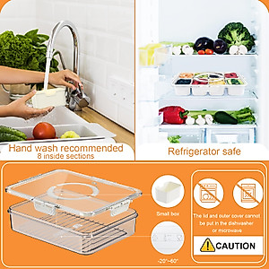 2Pack Snackle Box, Snack Box Container, Divided Serving Tray with Lid, Snack tray, Snack Organizer for Candy, Fruits, Nuts, Spices, Vegetable, Snacks - For Party, Picnic, Entertaining