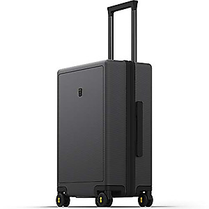 LEVEL8 Carry on Luggage Airline Approved, Carry on Suitcases with Wheels, Lightweight PC Hardside Luminous Textured Luggage, TSA Approved, 20-Inch Carry-On, Dark Grey