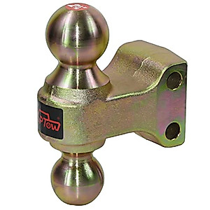 TOPTOW 64382 Adjustable Trailer Tow Hitch with Dual Ball 2" & 2-5/16", 8-1/2" Drop, 2-1/2" Receiver Shank, 22,000lbs Capacity…