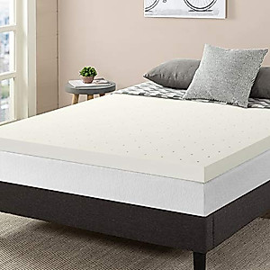 Best Price Mattress 3 Inch Ventilated Memory Foam Mattress Topper, CertiPUR-US Certified, Short Queen