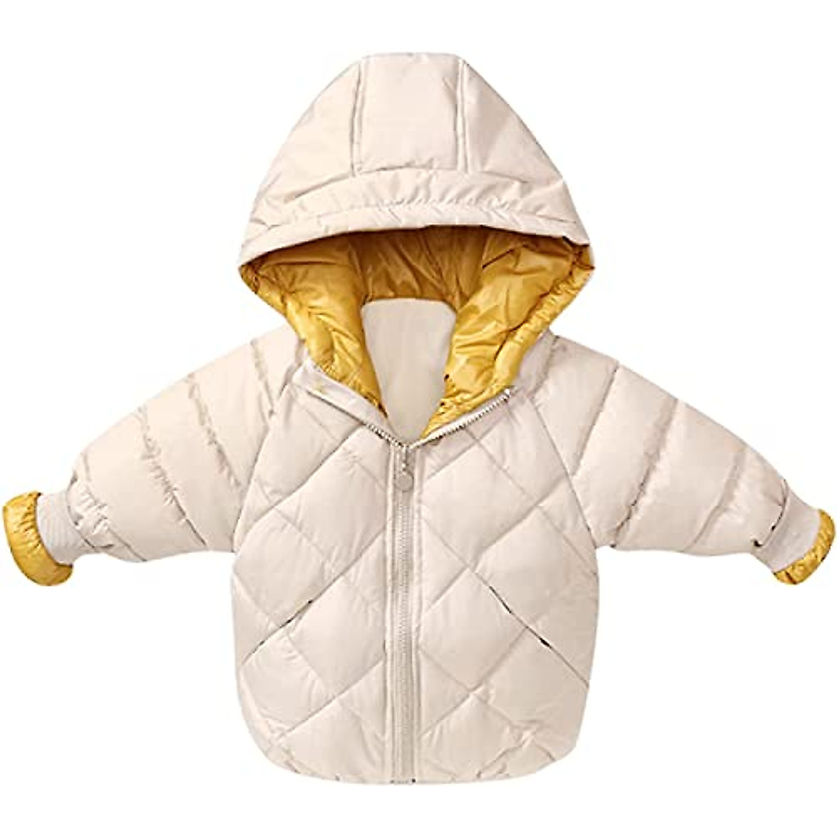 Winter Coats for Baby Boys Girls Solid Winter Thick Warm Hooded Windproof Coat Snowsuit Kids Toddler Outwear (blush Red, Small)