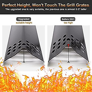 Replacement Parts for Nexgrill 720-0882A 720-0896 720-0925 Grills, 5 Pack Stainless Steel Burner Tubes, Heat Plate Shields Flame Tamers Replacement for Nexgrill 720-0896B, 720-0896C Gas Grills