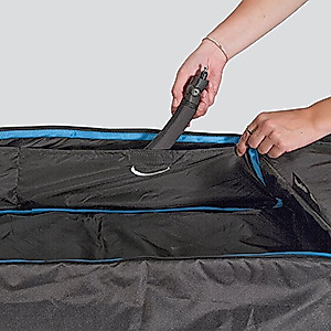 UPPAbaby RumbleSeat/Bassinet Travel Bag with TravelSafe , Black/Blue