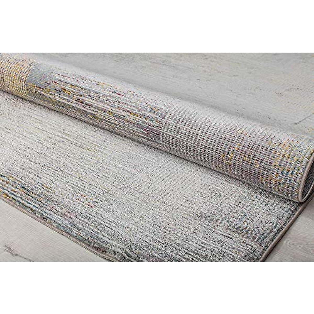 CosmoLiving by Cosmopolitan Melyna MA15A Revere Pewter Contemporary Abstract Area Rug, 8'0"X10'0"