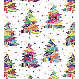 Stesha Party Rainbow Christmas Tree Wrapping Paper Present Gift Wrap 30 x 20 Inch (3 Sheets)