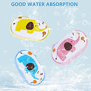 OBTANIM Baby Bath Sponge Soft Foam Scrubber Natural Sponge for Bathing, Shower Scrubber Body Sponge for Kids/Babies/Men/Women, Set of 3