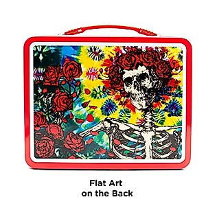 AQUARIUS Grateful Dead Fun Box - Sturdy Tin Storage Box with Plastic Handle & Embossed Front Cover - Officially Licensed Grateful Dead Merchandise & Collectible Gifts