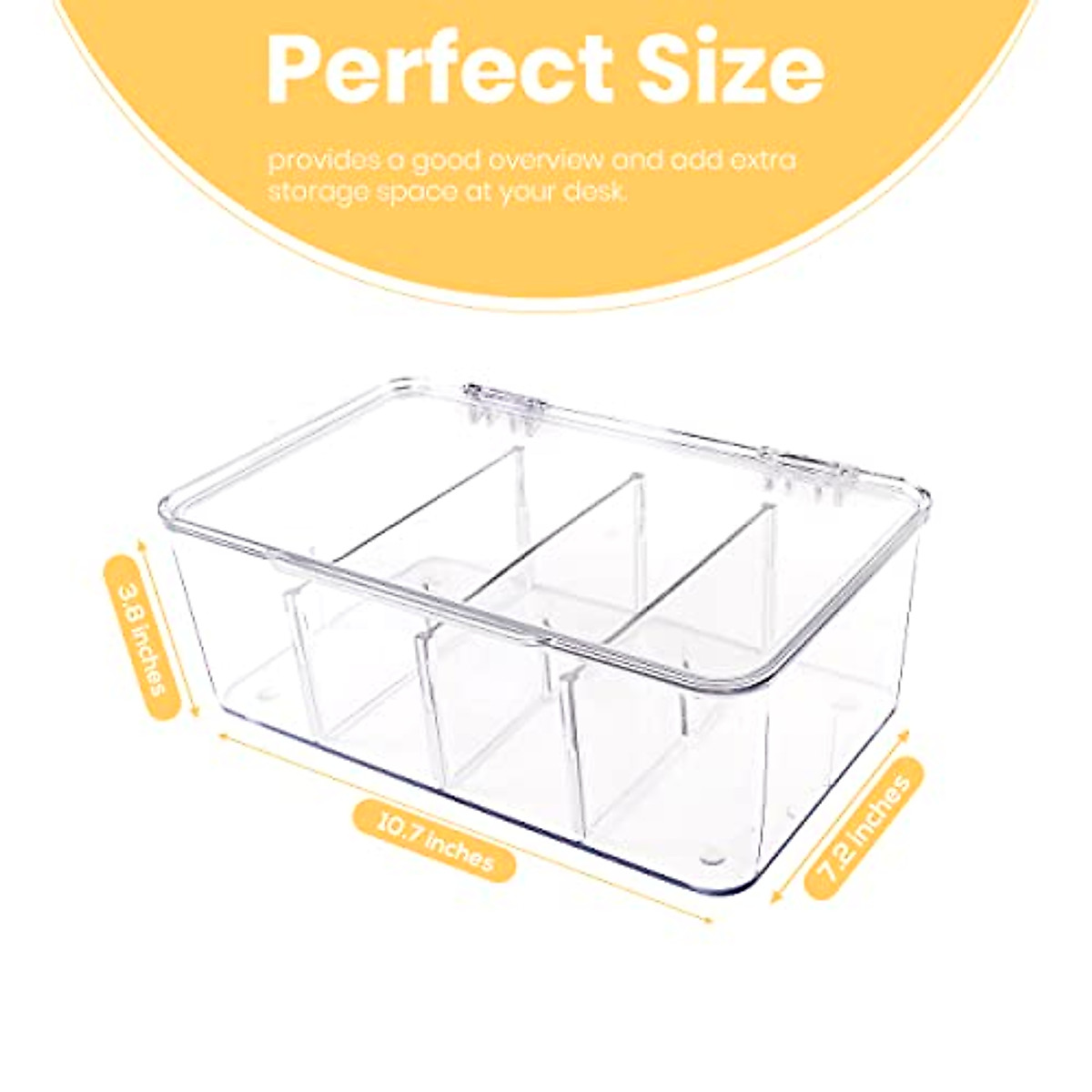 Utopia Home Eye Glasses Holder (Pack of 3) - Premium Sunglass Organizer - Eyeglass Holder & Glasses Storage Organizer for Sunglasses, Reading Glasses & Accessories (Clear)