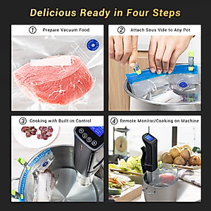 Inkbird Sous Vide Precision Cooker ISV-100W | 1000 Watts WIFI Sous-Vide Cooking Cooker Immersion Circulator | Preset Recipes on APP and Thermal Immersion Sous Vide Machines (American Standard)