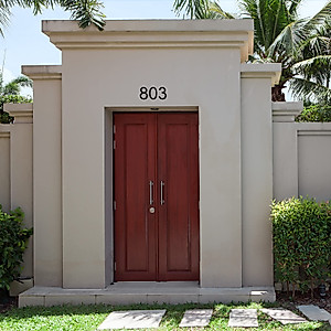 8 Inch House Numbers for Outside mordern, Address Numbers For Houses Large Black Exterior Street Metal House Numbers Floating Mount Or Flush Mount Aluminum Home Door Black Number 7