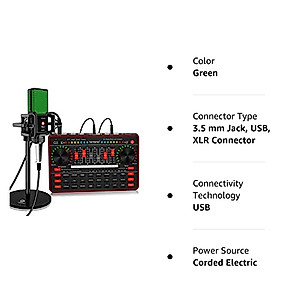Podcast Equipment Bundle Audio Interface DJ Mixer Sound Card Kit XLR Condenser Microphone for Boradcast Live Streaming, Mic Voice Effect Changer Soundboard for Phone/PC/Laptop/Mac Recording(KB11-E300)