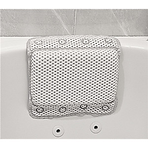 Luxurious Memory Foam Spa Bath Pillow for Tub Neck and Back Support - 8 Suction Cups, Non-Slip Design, Soft Cushion for Relaxing Soaks, by Dependable Industries