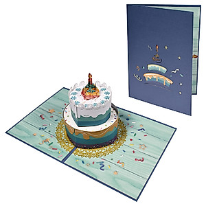 Magic Ants 3D Double Layer Cake Pop Up Birthday Card - Fun and Unique Greeting Card for Birthdays and Anniversaries - Birthday Card for Women and Men