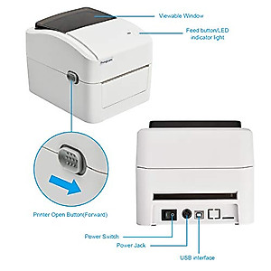 FungLam Label Printer, High Speed USB Direct Thermal Label Printer for Amazon, Ebay, Etsy, Shipify Labeling, 4x6 Shipping Label Printer, Thermal Printer, White