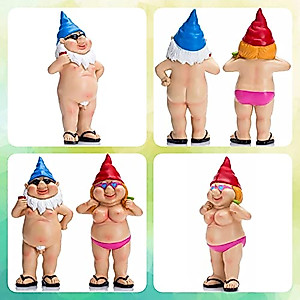 Garden Statues 4.7 Inch Garden Gnomes Outdoor for Garden Decor Yard Decor Funny Gifts