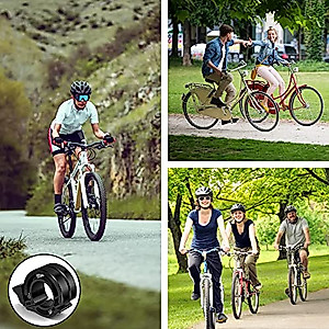 Loud and Crisp Bike Ling,Bell for Bike Adult,Bike Bell for Kids,for 21mm-22mm Mountain Bikes, Road Bike Handlebars (Black)