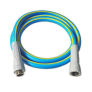 HQMPC Hose Garden Hose With Swivel Grip 5/8 in. x 8ft, Water Hose Heavy Duty Durable Material Water Hose with Solid Fittings (BLUE)