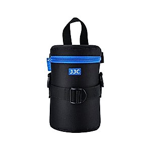 JJC Deluxe Lens Case Pouch for Canon EF 75-300mm f4.5-5.6/EF 24-105mm f4L/EF 16-35mm F4L/EF 100mm f2.8L,Nikon AF-S 24-70mm f2.8/16-35mm f4G/70-300mm f4.5-6.3G and Other Lens Below 3.15" x 6.1"(D x L)