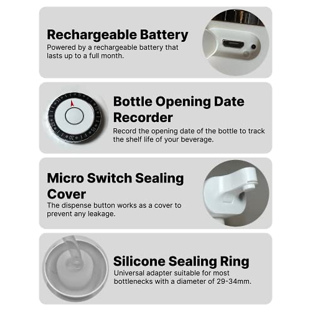 CMHN Automatic Beverage Dispenser, 2.5in x 4.4in x 2.4