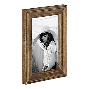 Kate and Laurel Bordeaux Gallery Wall Frame Kit, Set of 10 with Assorted Size Frames in Natural Rustic Finish