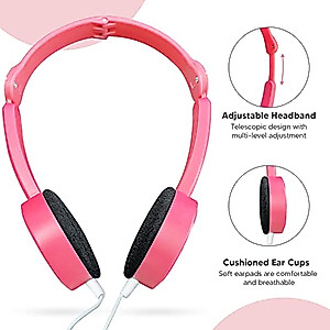 Bulktech Wired Kids Headphones, Foldable Stereo Tangle-Free 3.5mm Jack Corded On-Ear Headset for Children Teens Boys Girls Phone School Kindle Airplane Travel Plane Tablet Parent, 1 Pack Green