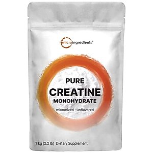 Creatine Monohydrate Powder 1 kg (2.2 Lbs), 5000mg Per Serv, Micronized Creatine Powder, Unflavored, Pure, No Filler, Keto & Vegan Friendly, Easy Dissolve Pre Workout Creatine for Women and Men