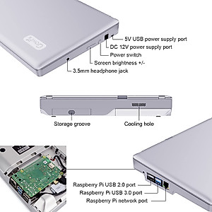 Programming Laptop for Raspberry Pi, for Raspberry Pi 4 Kit, CrowPi2 Programming Laptop, Single Board Computer - Advanced Kit