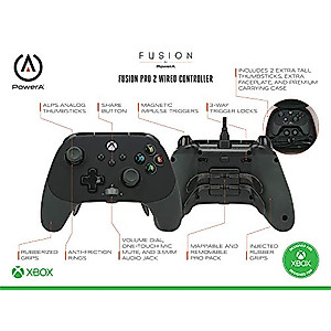 PowerA FUSION Pro 2 Wired Controller for Xbox Series X|S, gamepad, video game controller, works with Xbox One
