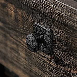 Sauder Steel River L-Shaped Desk, L: 59.84" x W: 57.32" x H: 29.53", Carbon Oak Finish