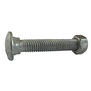 1/4"-20 x 8 Hot Dipped Galvanized Carriage Bolt w/Nuts, Grade A, Full Thread, Quantity 50 - by Fastener Depot, LLC