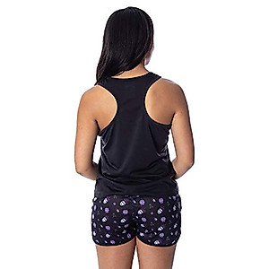 Disney Villains Women's Evil Queen Not Impressed Tank Top and Shorts Loungewear Pajama Set (2X-Large) Black
