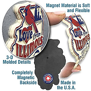 North America Complete Magnet Set by Classic Magnets, 66-Piece Vintage Rubber State & Province Magnets, Collectible Souvenirs Made in The USA