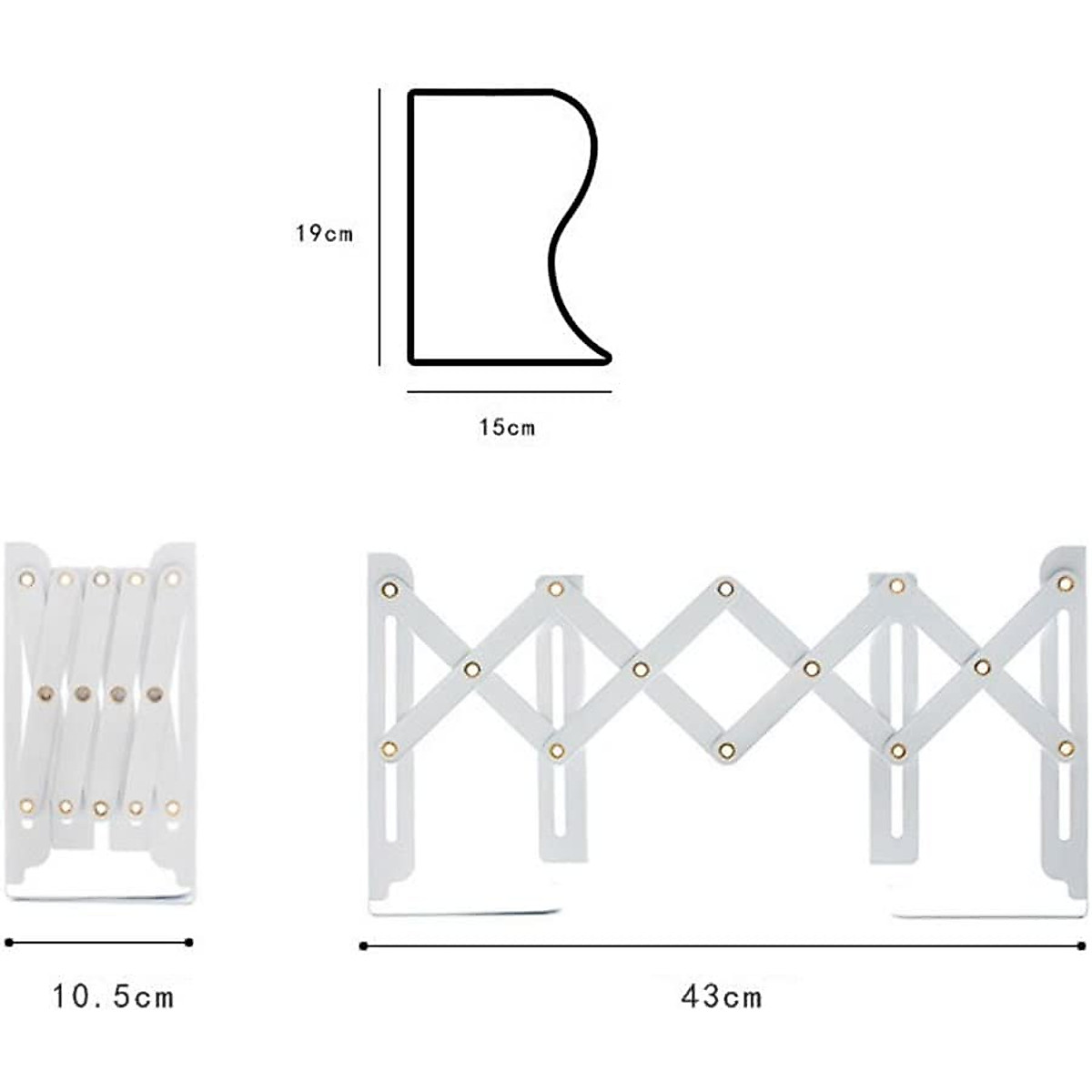 Sujetalibros Book Ends Metal Retractable Book Ends Heavy Duty Telescopic Book Stands Large Capacity Non Skid Book Holders Desktop Document Dividers for Library Office School Home Book Stopper