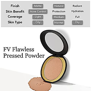 FV Setting Powder, Oil-Control, Long-Lasting, Medium Coverage Pressed Face Powder Makeup, Matte Finish for Oily, Dry & Normal Skin, Natural Beige, 0.28 Oz