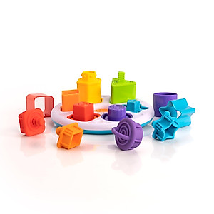 Fat Brain Toys Plugzy - Fine Motor Shape-Learning Sensory Toy, Babies & Toddlers