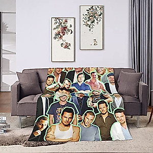 Blanket Alex Karev Justin Chambers Soft and Comfortable Warm Fleece Blanket for Sofa, Office Bed car Camp Couch Cozy Plush Throw Blankets Beach Blankets