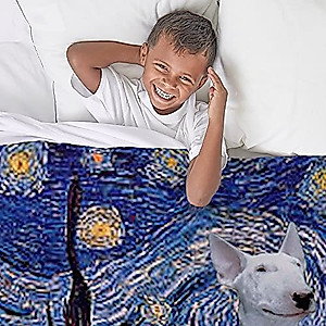 CafePress Starry/Bull Terrier (#4) Throw Blanket Super Soft Fleece Plush Throw Blanket, 60"x50"