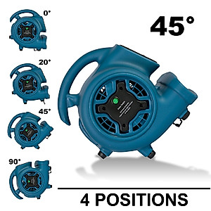 XPOWER P-260NT Freshen Aire Scented Air Mover Scent Diffusing Fan + Ionizer for Immediate Scenting, Cooling, Ventilating, & Drying of Large Areas Blue