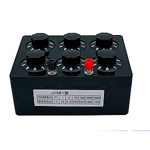 GLTL Decade Resistance Box Adjustable Lab Rotary Resistor Substitution Box Precision DC Variable Knob Switch 0-99999.9 Ohms 0.5W
