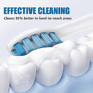 SuitShine Replacement Toothbrush Heads for Philips Sonicare Replacement Heads, Compatible with Phillips Sonicare Snap-on Electric Tooth Brushes, 6 Pack