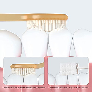 MOTEERLLU Baby Silicone Toothbrush,0-3 Years Infant Toddler Oral Care Toothbrush with Cup,360° Baby Toothbrush BPA Free Training Teeth Brushes and Baby Oral Cleaning (Set)